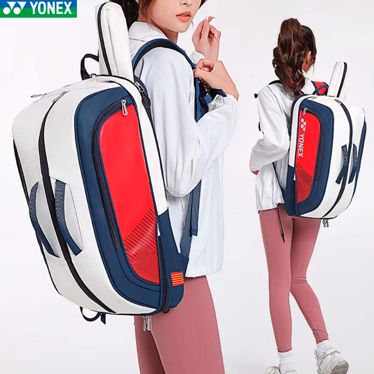 Купить Рюкзак YONEX BA02312EX WHITE/PALE BLUE для бадминтона по цене 14 500 в Москве: описание ...